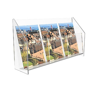 FixtureDisplays® 4 X 6 Post Card Greeting Card Notebook Display Slot Width 4.3" Clear Countertop 10853-CARD-NPF