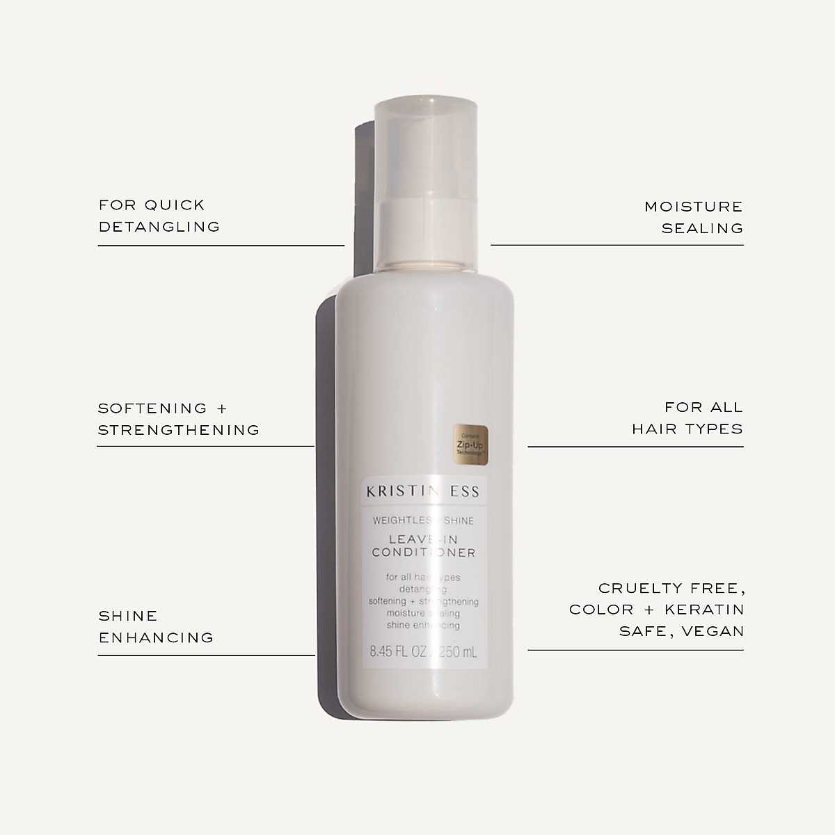 Kristin Ess Hair Deep Clean Clarifying Shampoo & Weightless Shine Leave In Conditioner - Removes Build Up, Volumizes Oily Hair, Detangles, Adds Shine, Cruelty Free