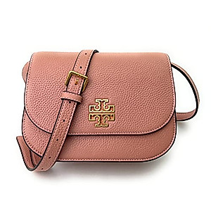 Tory Burch Britten Small Saddle Bag (Pink moon)