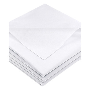 PLANTIONAL Medium Weight White Iron-On Non-Woven Fusible Interfacing: 39 x 72 inch Medium Weight Non-Woven Interfacing Iron On Polyester Single-Sided Interfacing for DIY Crafts Supplies