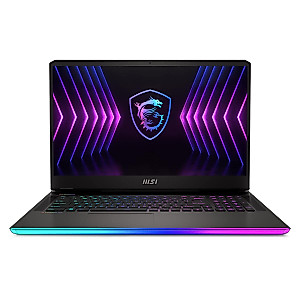 MSI Raider GE77Hx 17.3" QHD 240Hz Gaming Laptop : Intel Core i9-12900HX RTX 3080 Ti 32GB DDR5 1TB NVMe SSD, Thunderbolt 4, USB-Type C, Cooler Boost 5, Win11 Pro: Dark Grey 12UHS-082