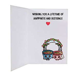 GIFTING GIGGLES Funny Wedding Card for couple | Newly Weds | Marriage Card for Couple | Wedding Day Congrats Gift | Congratulations Pun Card | Premium Quality with Envelope and Seal