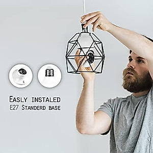 JTOMYX Light Bulb Camera, 2 Pack Wireless Light Bulb Security Camera for Home Surveillance, 360° WiFi Nanny Cam with Motion Detection Alarm Night Vision