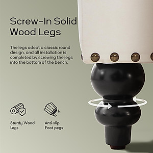 HUIMO Square Storage Ottoman,Ottoman Coffee Table with Storage,Oversized Ottoman,Tufted Storage Ottoman for Living Room (Beige)