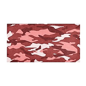 YETTASBIN Red Camo Area Rug, Anti Fatigue Large Floor Mat, Soft Absorbent Washable Plush Carpet with Non-Slip Rubber Back for Entryway, Bedroom, Sink, Kitchen, Bathroom, 39 x 20 Inch