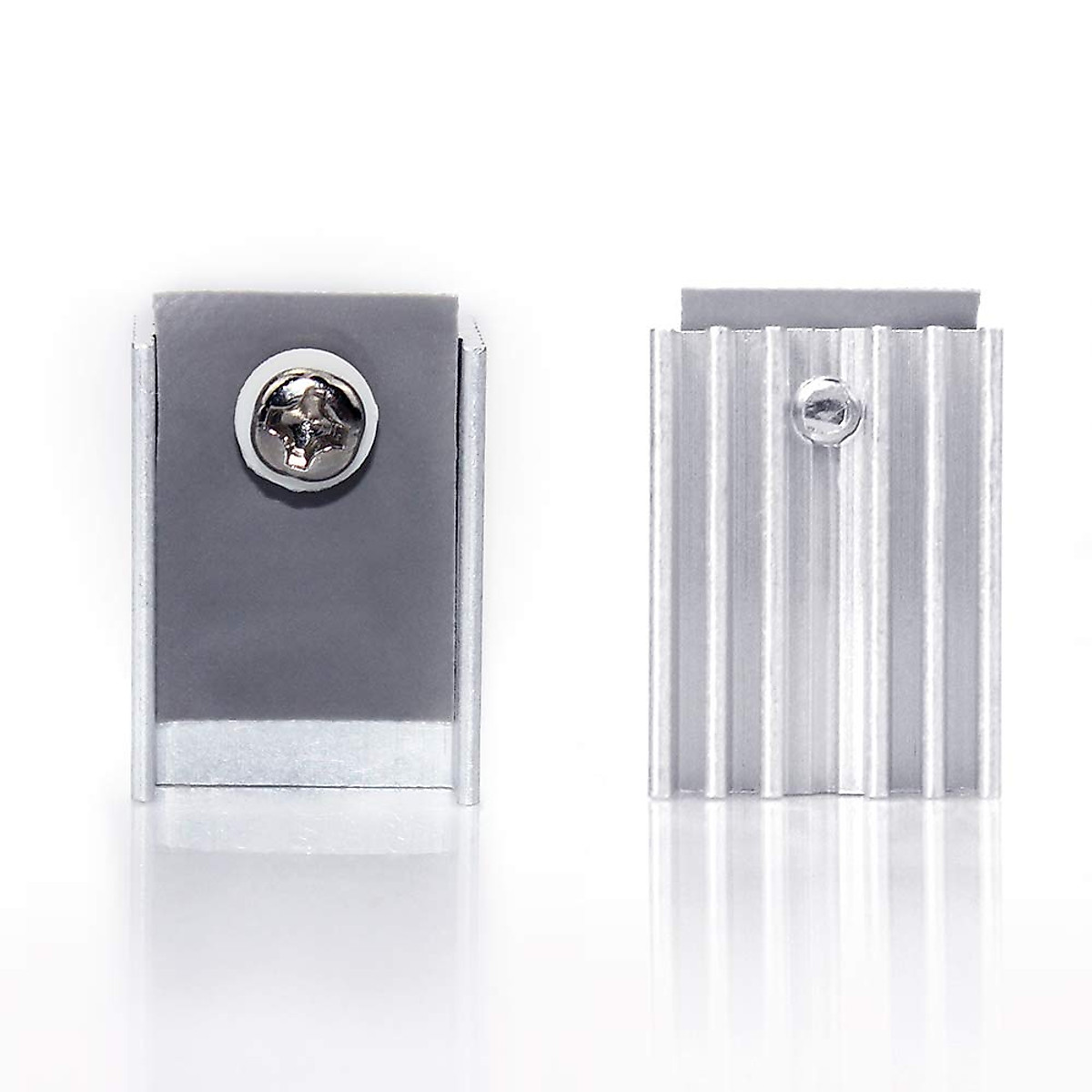 WayinTop 10 Packs TO-220 Aluminum Heatsink & Insulator/Mounting Kits for TO-220 MOSFET Transistor, TO-220 Heatsink + M3 Screw + Screw Washer + Insulator Rubberized Silicone (20mmx15mmx10mm)