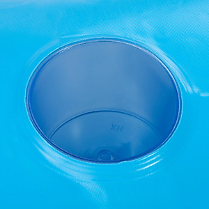 Intex 56299EP 145 x 125 x 20 Inch Splash N Chill Inflatable Lake and Pool Relaxation Island Lounger Seat for up to 7 Adults, Blue and White