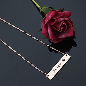 CHENVA Aunt and Niece Gifts the Love Between Aunt and Niece is Forever Necklace Set Aunt Gift from Niece Aunt Jewelry (Aunt Necklace RG)