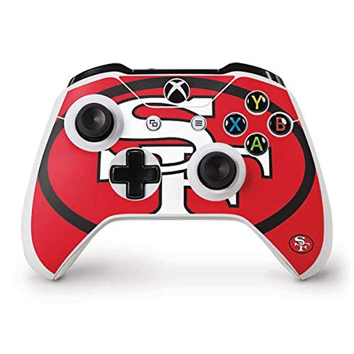 Skinit Decal Gaming Skin Compatible with Xbox One S Controller - Officially Licensed NFL San Francisco 49ers Retro Logo Design