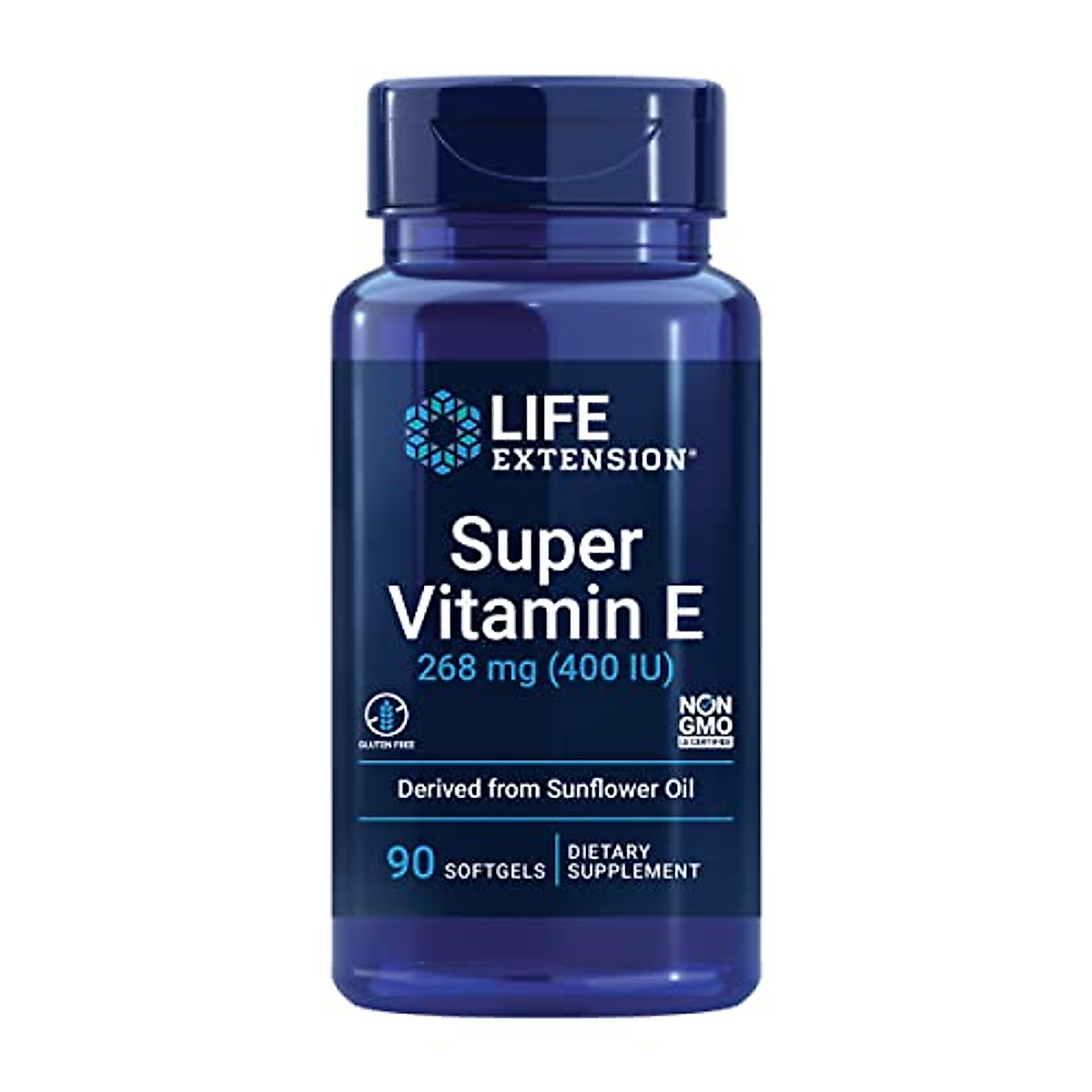 Life Extension Super Vitamin E 268 mg - For Heart, Brain & Immune Health -Offers Antioxidant Protection & Promotes Inflammatory Response - Gluten Free, Non-GMO, 90 Softgels