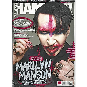 METAL HAMMER MAGAZINE, MARILYN MANSON NOVEMBER, 2017 ISSUE # 302 FREE CD INCLUDED PRINTED IN UK ( PLEASE NOTE: ALL THESE MAGAZINES ARE PET & SMOKE FREE MAGAZINES. NO ADDRESS LABEL. (SINGLE ISSUE MAGAZINE )