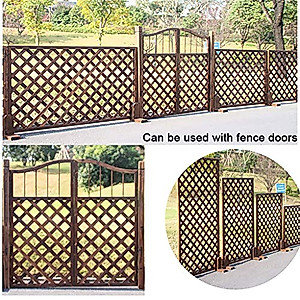 QBZS-YJ Solid Wood Garden Trellis Pane Privacy Screen Trellis Fence Gate Panel Garden Fence Wood Outdoor Wall Panel