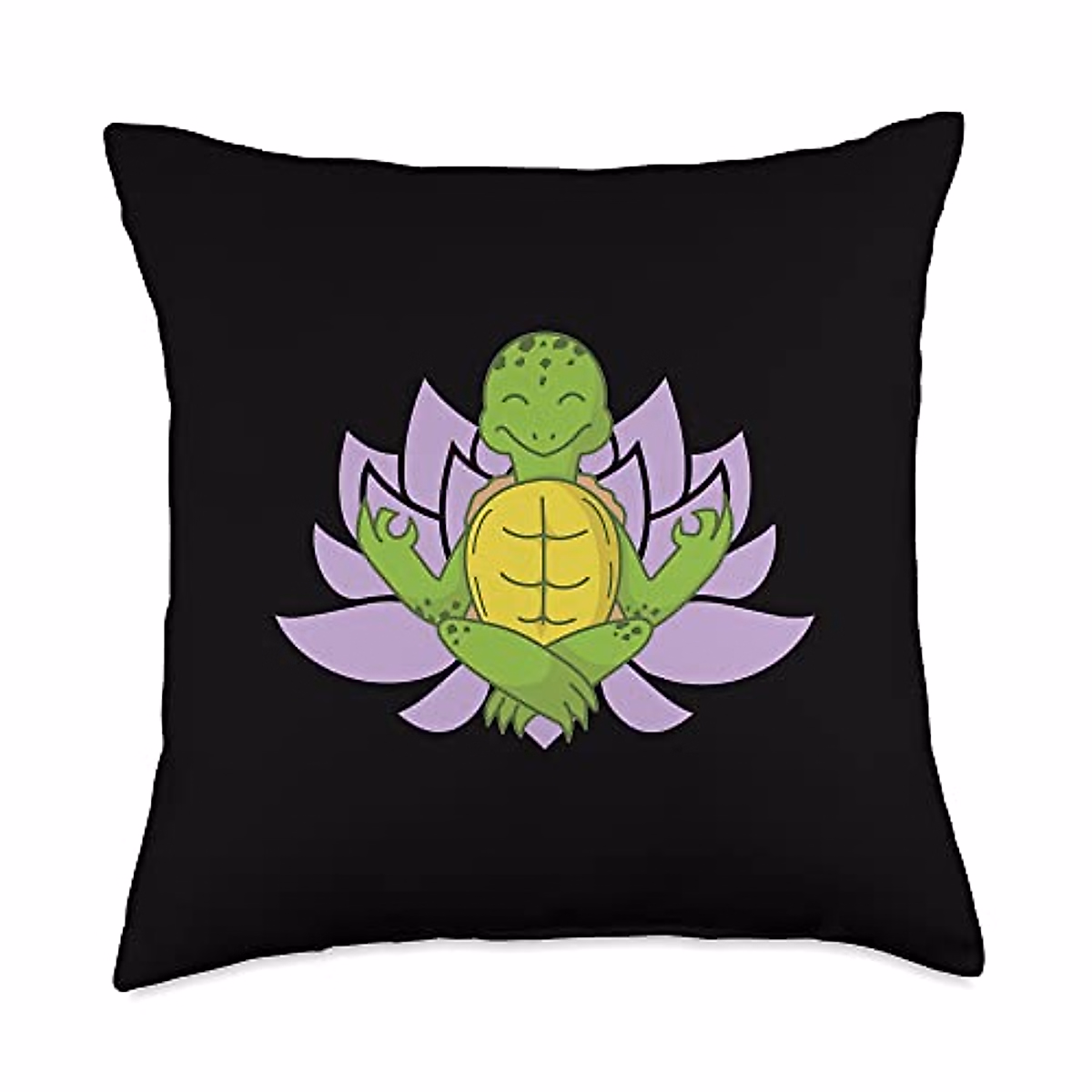 Turtle reptile carapace old Sauropsida Testudines Turtle Meditating Reptile Water Animal Throw Pillow, 18x18, Multicolor