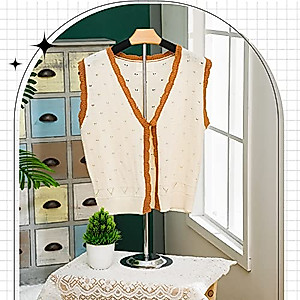 Qunclay Adjustable T Shirt Display Flexible Shoulder Stand Shirt Rack Portable Hanging Black Metal Clothes Hanger Rack for Clothing Garment Coat Retail Vendor, Height 16-27.9 Inch (1 Pcs)