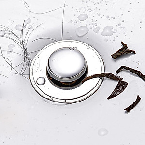 Generic Stainless Steel Floor Drain Filter, 2024 New Bathtub Sink Strainer, up Sink Filter, Rustproof Sink Strainer, Bathroom Sink Strainer for Kitchen,Bathtub and Floor Drain (5 * 3.3cm)