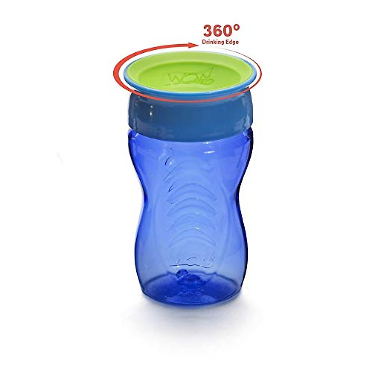WOW CUP for Kids 360 Sippy Cup, Blue, 10 oz / 296 ml