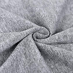 Pharmedoc Pregnancy Body Pillow Cover Replacement for U Shaped Body Pillow with Solid Body ONLY- Jersey Cover Only - Grey