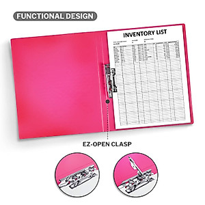 CRANBURY Punchless Clamp Binder (4-Pack, Assorted Colors), Ringless Binder Holds 100 Letter Size Pages, Documents, 8.5x11 Folder with Metal Clip for Home or Office, Transparent Acid-Free Poly