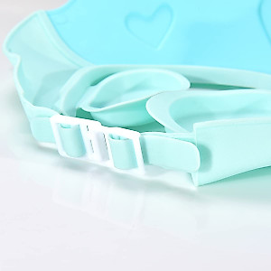 Baby Shower Cap Shampoo Visor Shield hat Kids Bath Washing Hair Rinser Prevents Water from Pooling in Face for Protector Toddler Children Eyes and Ears (Blue)