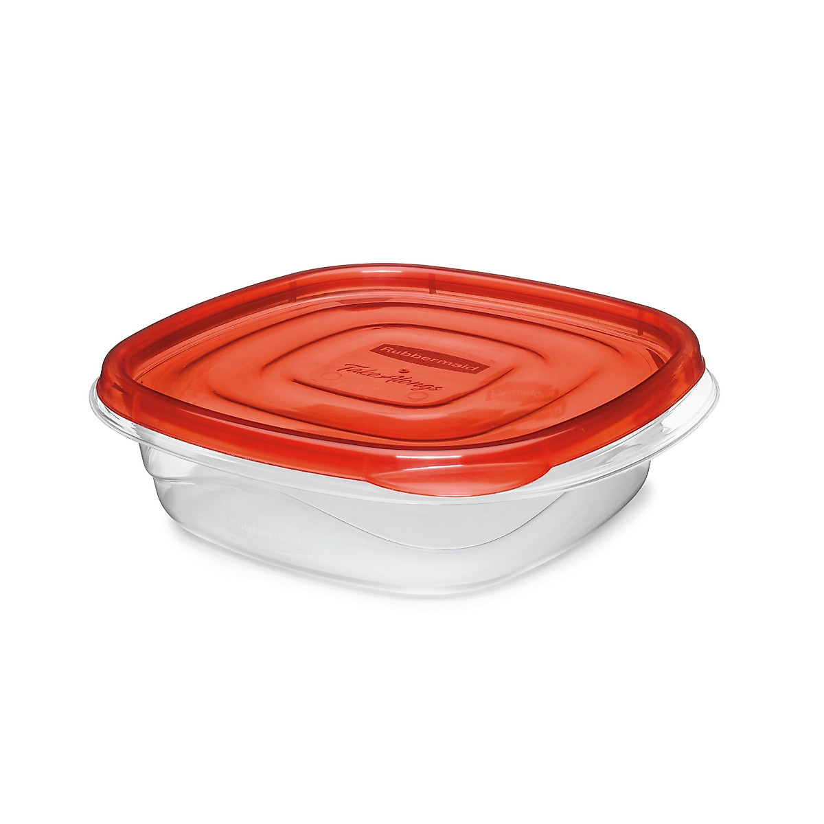 Rubbermaid TakeAlongs Square Food Storage Containers, 2.9 Cup, Tint Chili, 2 Count