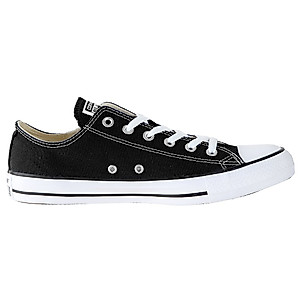 Converse M9166- Chuck Taylor All Star Unisex Ox Low Top Black Sneakers, 8 Women/6 Men