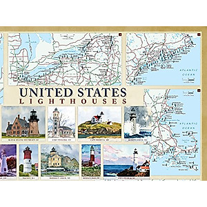 United States Lighthouses: Illustrated Map & Guide