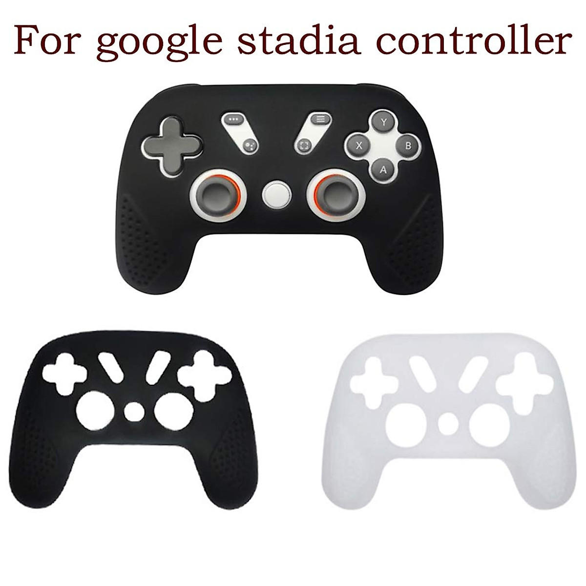 angwang Game Controller Protective Cover Sleeve Case Soft Silicone Skin for -Google Stadia Premiere Edition Gamepad Black 17x11cm