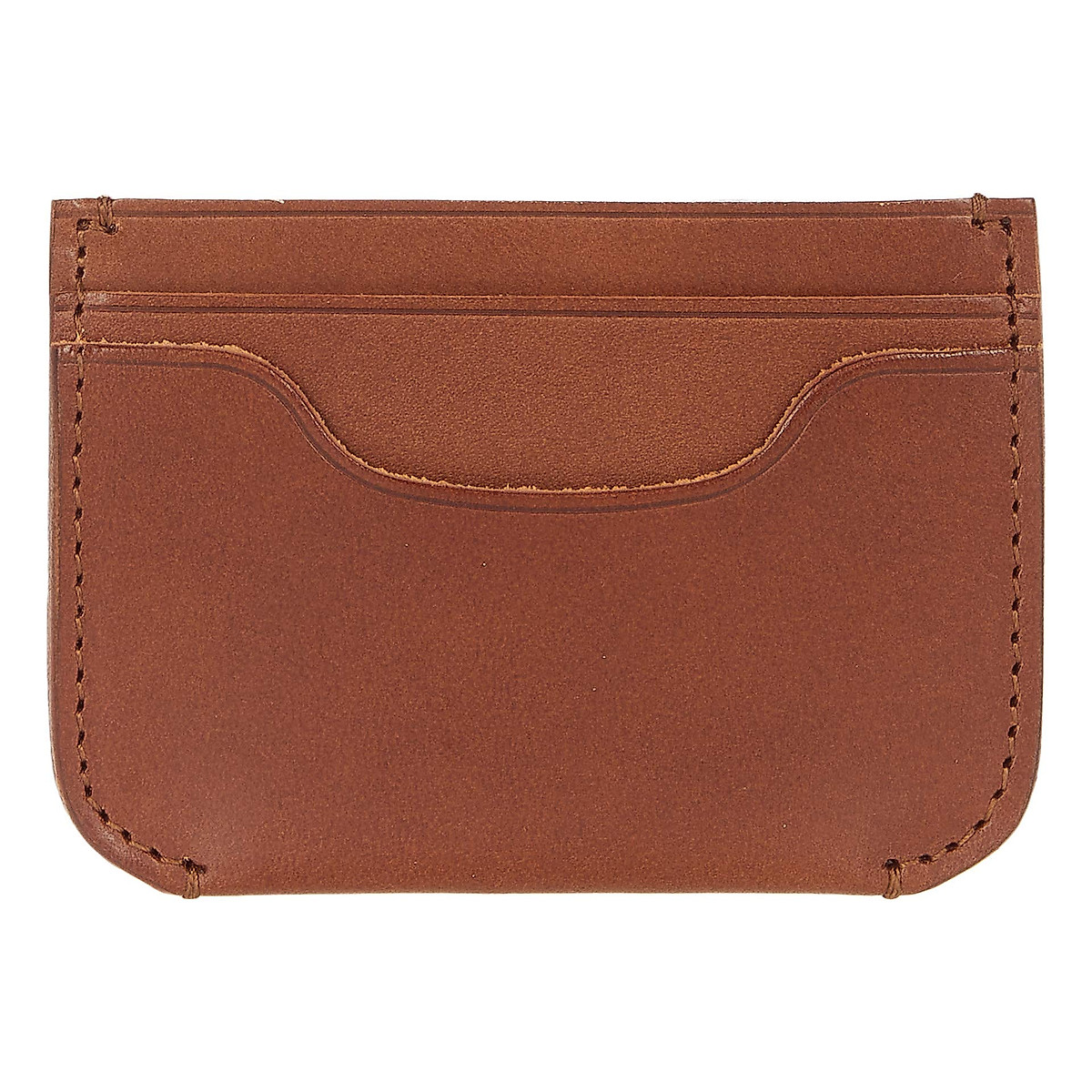 Bosca Front Pocket Card Case Light Brown One Size