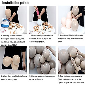 Double Stuffed Cream Peach Apricot Macaron Blue Balloons Garland Arch Kit-Small&Large Double Stuffed Balloons garland For Gender Reveal Party, Birthday Party, Baby Shower, Bridal Shower, Girls' Party