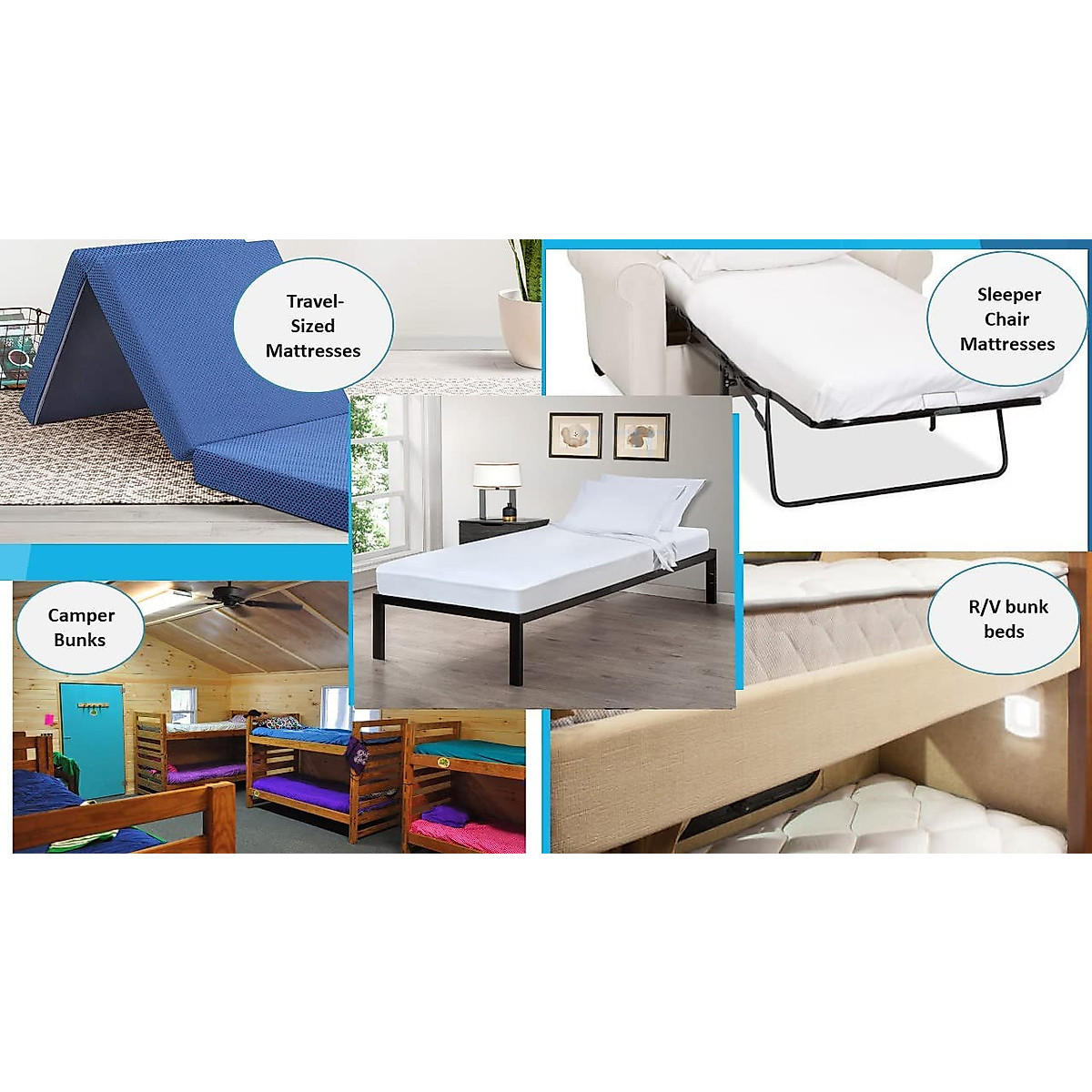 Gilbins Cot Size 30" x 75" Fitted Sheet, Made of Cotton, Perfect for Camp Bunk Beds/RVs/Guest Beds