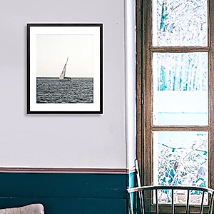 HOMESEVEN 20x24 Frame, 20x24 Picture Frame Matted to 16x20, Solid Wood Poster Frame-Horizontal and Vertical Wall Hanging for Home, Exhibition, Caffe(Black)