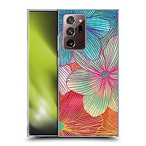 Head Case Designs Officially Licensed Micklyn Le Feuvre Tropical Flowers in Pink Orange Florals 2 Soft Gel Case Compatible with Galaxy Note20 Ultra / 5G