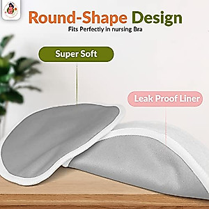 365 Mommy Nursing Pads for Breastfeeding Mothers Organic-Comfortable-Uniquely Crafted Washable Pads Super Absorbent Breastfeeding Pads Leak Proof Organic Bamboo (Gray)