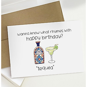 Funny Happy Birthday Card For Men & Women. Punny Joke Alcohol Birthday Card. Liquor, Tequila, Margarita Birthday Card For Drinkers. Best Friend Birthday Card. Day Drinking Birthday Card.