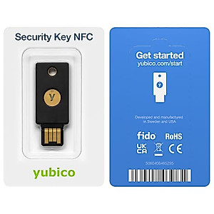 Yubico - Security Key NFC - Basic Compatibility - Multi-factor authentication (MFA) Security Key, Connect via USB-A or NFC, FIDO Certified