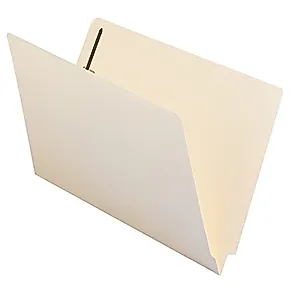 Smead End Tab Fastener File Folder, Shelf-Master® Reinforced Straight-Cut Tab, 2 Fasteners, Legal Size, Manila, 50 per Box (37115)
