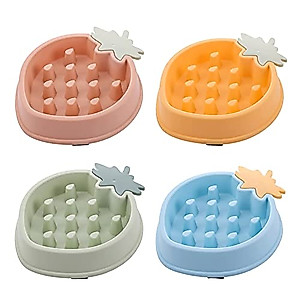 FUUIE Bowls for Food and Water Slow-Eating Pet Bowl Anti-swallowing Anti-Skid Pet Bowl (Color : Blue)