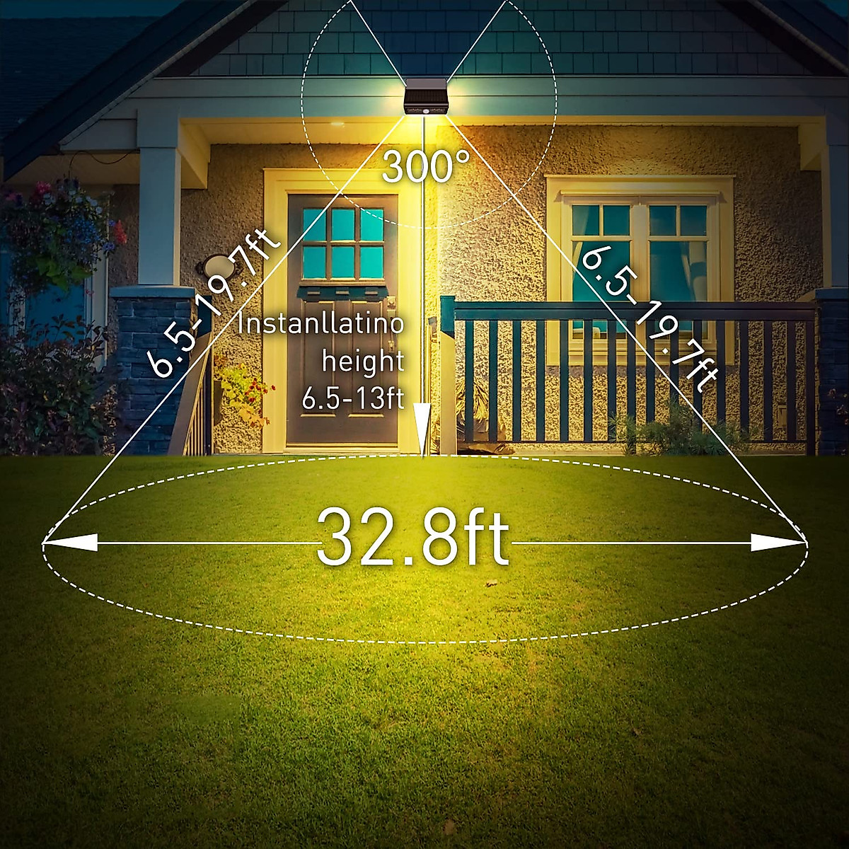 AURAXY Motion Sensor Outdoor Lights, Solar Wall Light with Optical Lens and 3 Modes Lights, Battery Motion Sensor Security Lights, IP44 Waterproof Solar Lights Outdoor for Garden Patio Yard (4 Pack)