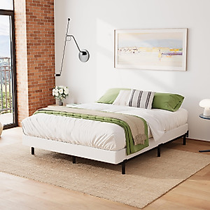 RLDVAY California-King-Box-Spring, 4 Inch California King Size Box Spring, Heavy Duty Mattress Foundation, Metal Box Spring with Fabric Cover Set, Easy Assembly, Squeak Resistant