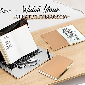 Fadyzon 1857 Sketchbook Bulk - 12 Pack, 64 Pages - A5 Plain Notebooks Set with 1 PVC folder and thick sheets (100 GSM) - Unlined soft cover Journals for Women, Girls, Men, and Kids. Travelers' Choice.