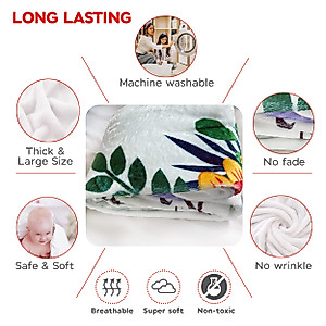 Baby Monthly Milestone Blanket for Boys and Girls 60 x 40 Inch Thick Fleece Baby Month Blanket with 2 Felt Frames Newborn Photography Prop Photo Blanket Moon and Star (Dinosaur)