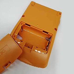 Cowhilan Replacement IPS Full Housing Shell Case + Screwdrivers Compatible with Gameboy Color GBC IPS Highlight Screen Console, Orange