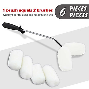 HAUTMEC Smart Paint Roller Kit for Painting Tube and Coin Forms, Mini Roller Frame, Microfiber Roller Covers, Comfortable Handle, Painting Pipes, Fences, Furnitures, Walls etc HT0033-PT