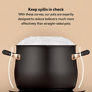 Meyer Accent Series Stainless Steel Stockpot, 8 Quart, Matte Black