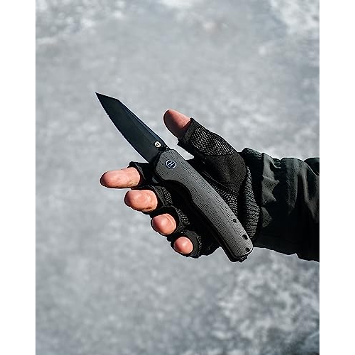 Holtzman's Gorilla Survival Folding Knife D2 Steel Blade G10 Tactical Handle Pocket Folding Knife EDC Giftset for Men (Grey and Red)