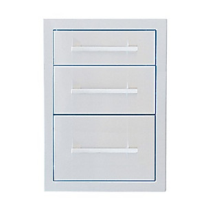 SUNSTONE BA-TD18 Beveled Frame Triple Drawer, 18"