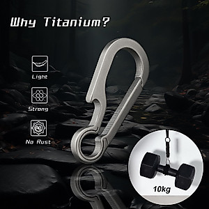 PJYTAC Black Titanium Carabiner for Keys Small Keychain Quick Release Key Clip with Bottle Opener Holder for Men and Women Gifts for Him