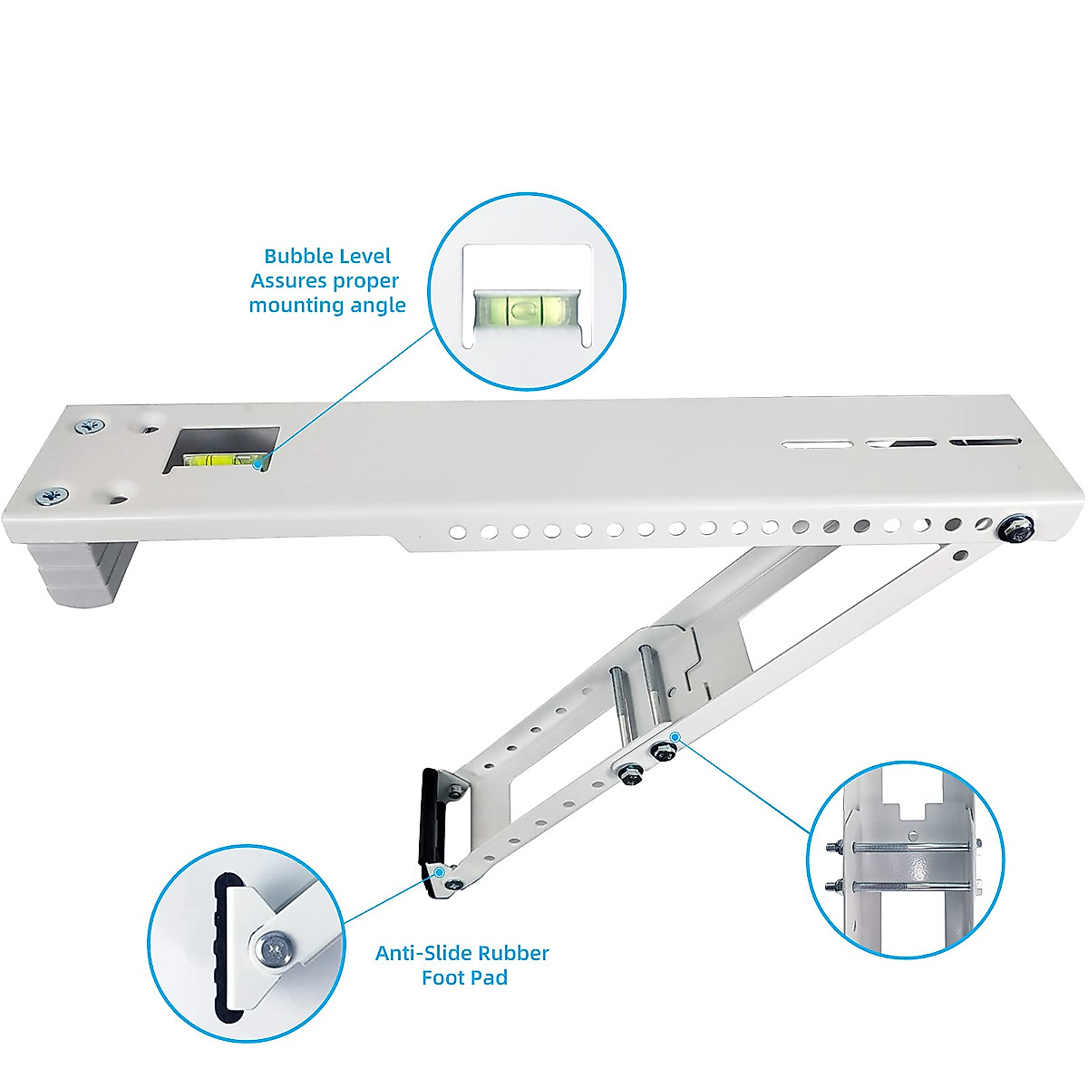 Window Air Conditioner Support Bracket Light Duty, Up to 165 lbs, Fits for 7K-24K btu A/C Unit