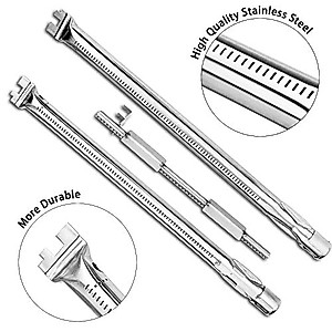 Hisencn 7635 Flavorizer Bars, 69785 Grill Burner, 7642 Igniter for Weber Spirit I & II 200, Spirit E210, Spirit S210, Spirit E220, Spirit S220 for Weber Flavor Bars and 304 Stainless Steel Burner
