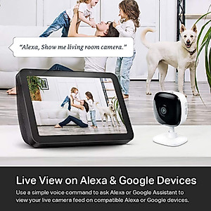 Kasa Smart Security Camera for Baby monitor, 1080p HD Indoor Camera for Home Security with Motion Detection, Two-Way Audio, Night Vision, Cloud & SD Card Storage, Works with Alexa & Google Home (EC60)